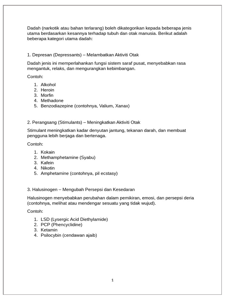 jENIS DADAH | PDF