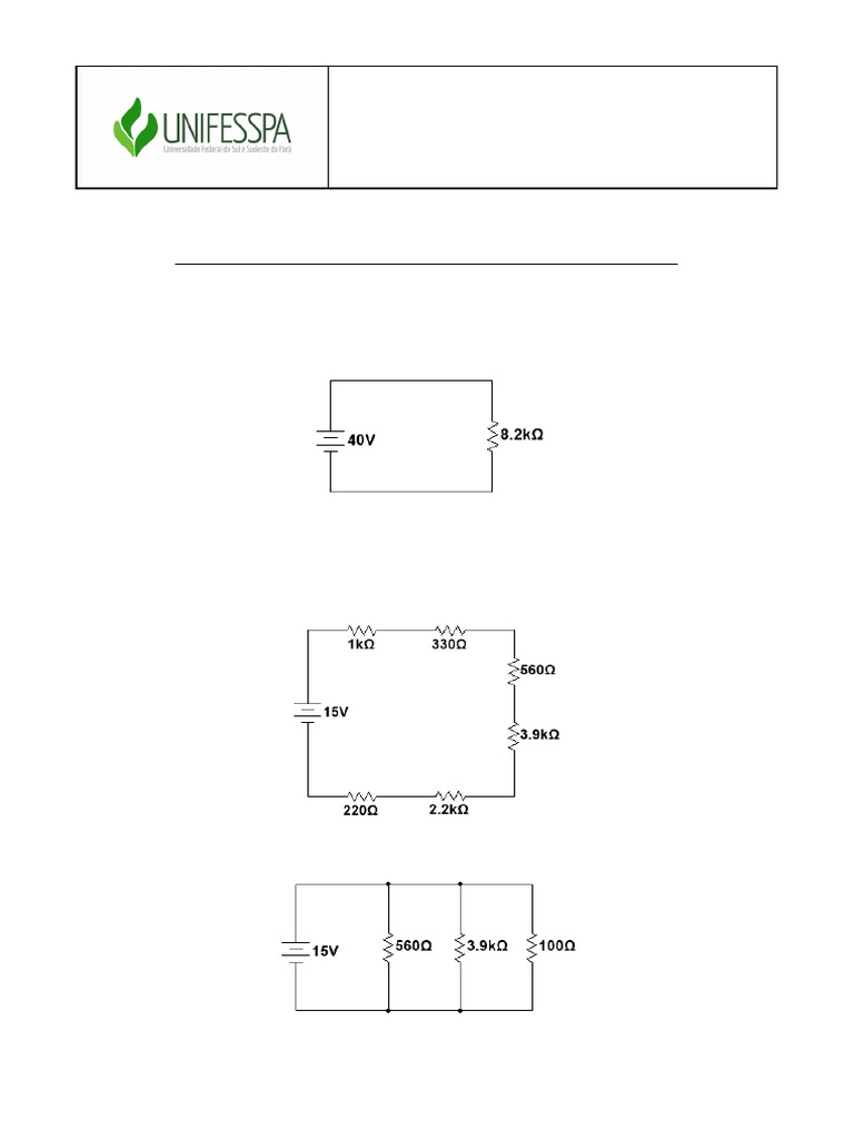 Eletrotécnica - Lista de Exercícios II (Conceitos Básicos de Circuitos em CC) | PDF