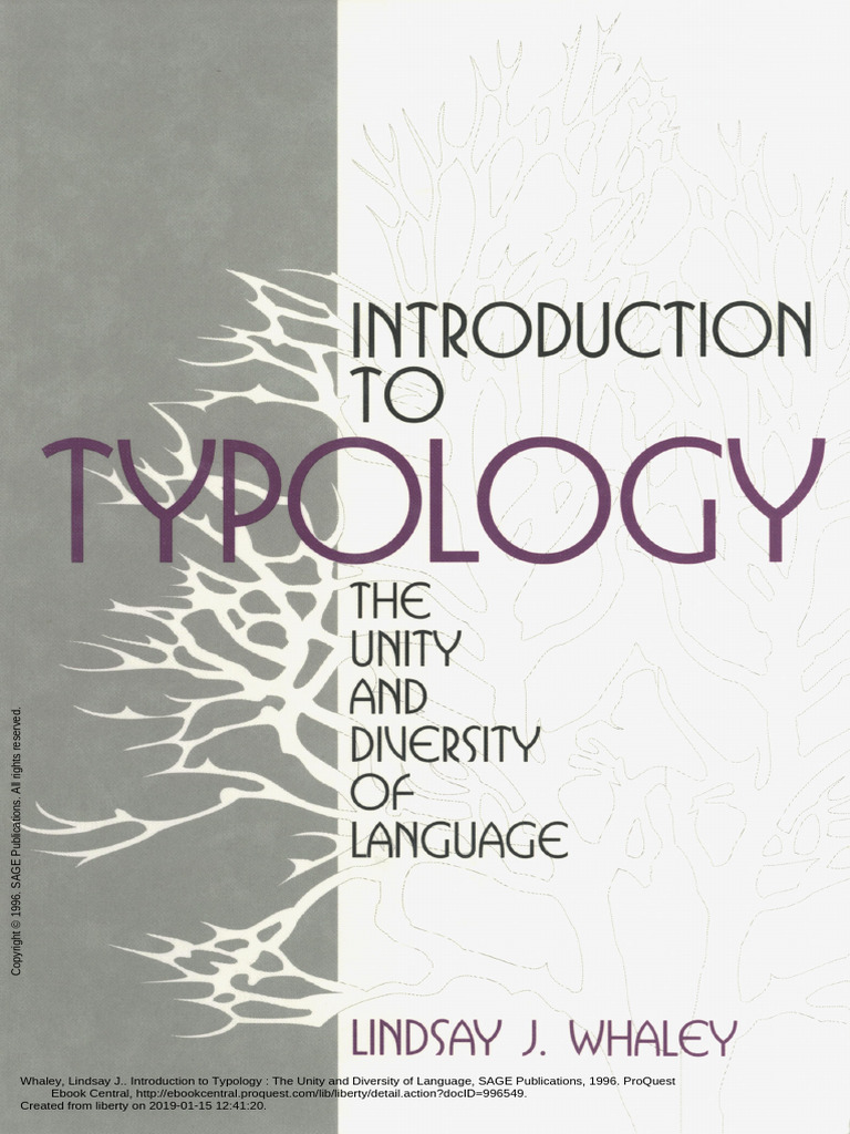L WHALEY Introduction To Typology The Unity and Diversity of Language | PDF | Morphology ...
