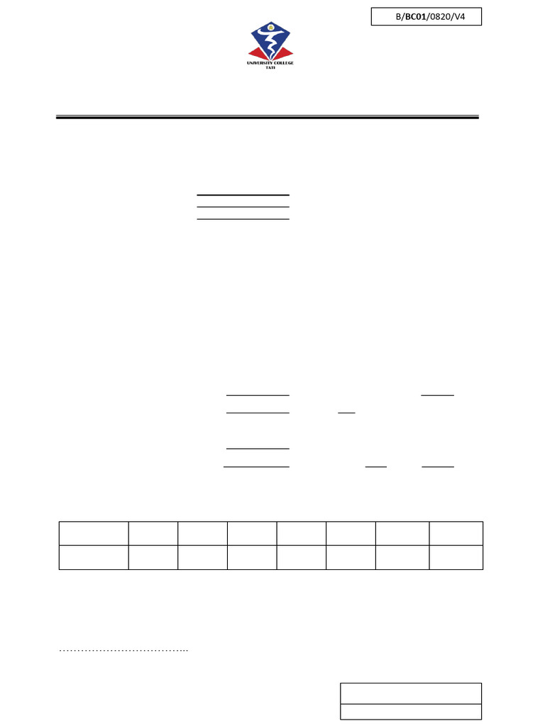 01 - Question Papers Preparation Form | PDF