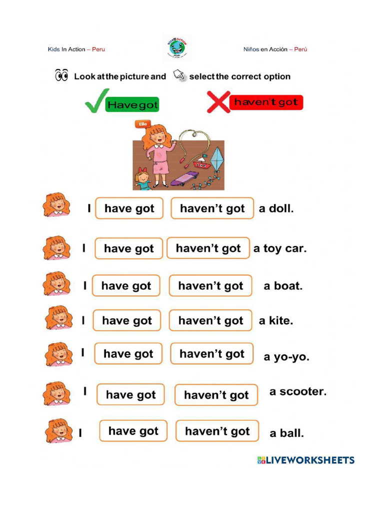 Have Got Worksheet | PDF