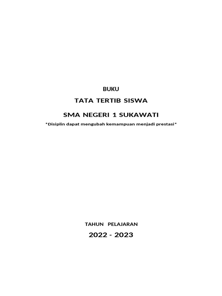 Tata Tertib Suksma 2022 2023 | PDF