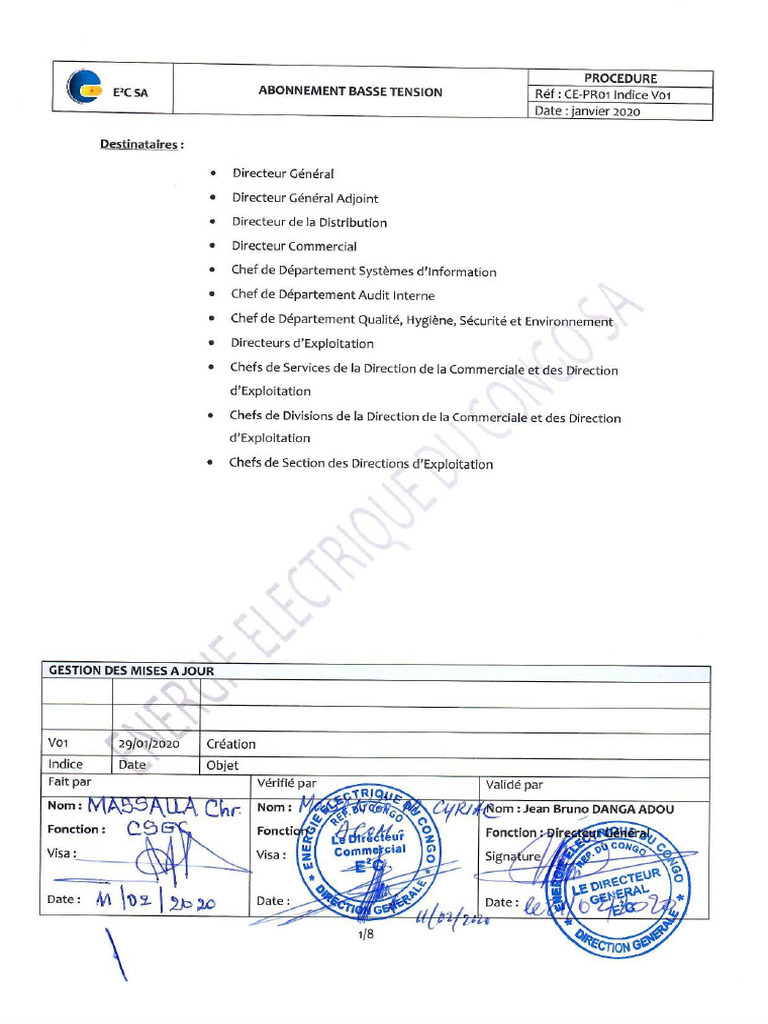 Procedure Ce Pr01 v01 | PDF