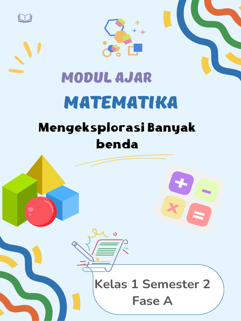 Modul ajar (1) mtk kelas 1 eksplor benda | PDF