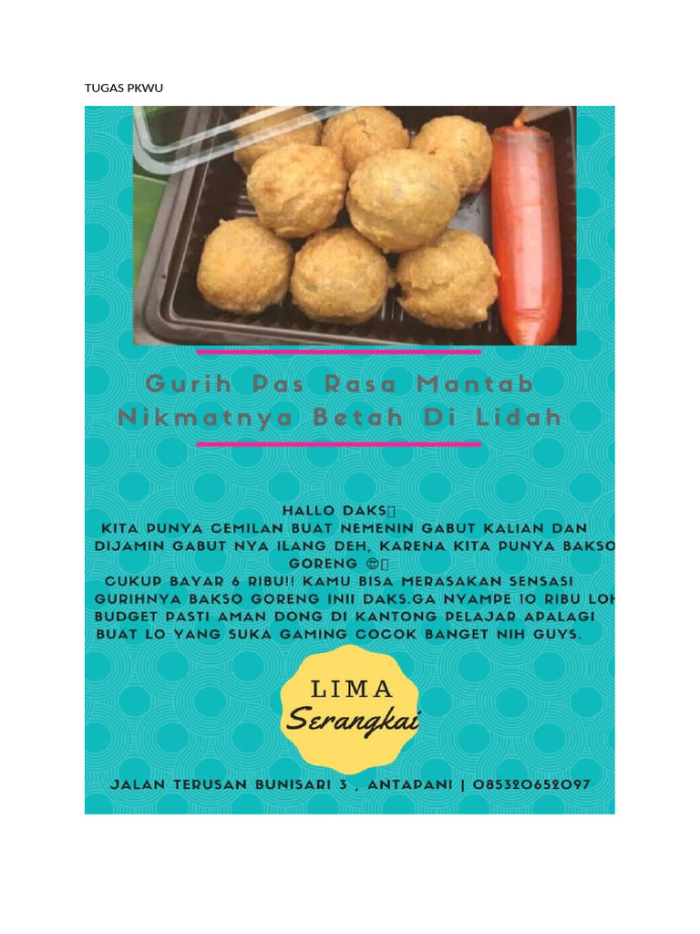 Kaka Satria Pratama - Tugas PKWU X IPS 1 | PDF