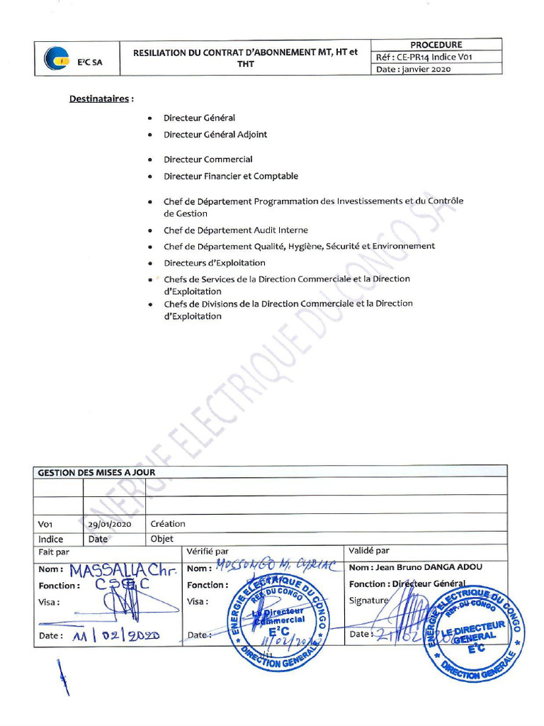 Procedure Ce Pr14 v01 | PDF