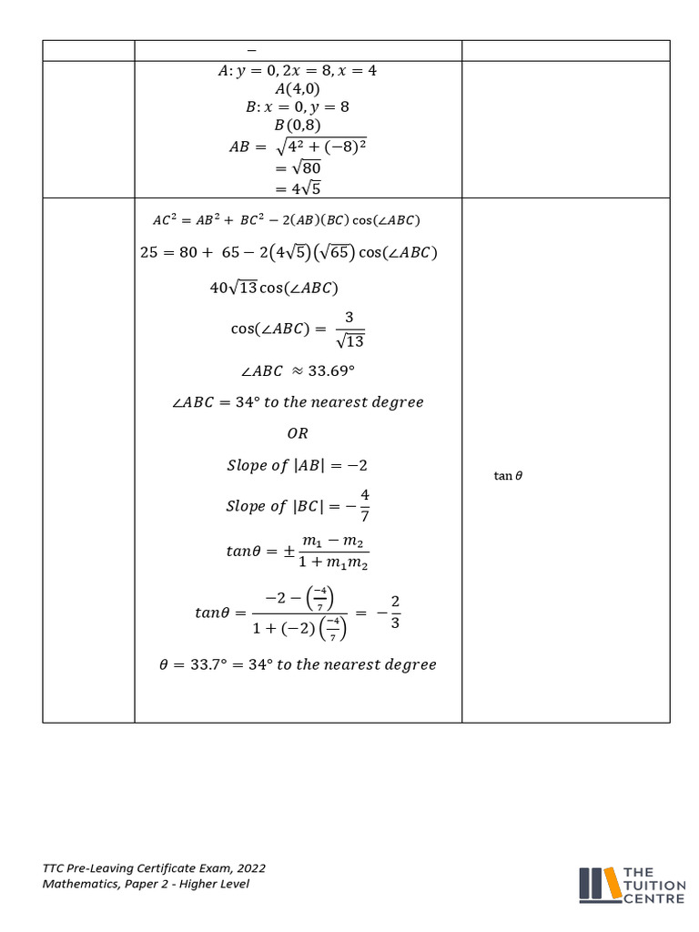 Angle Calculation: 33.7 Degrees | PDF | Trigonometry | Elementary Geometry