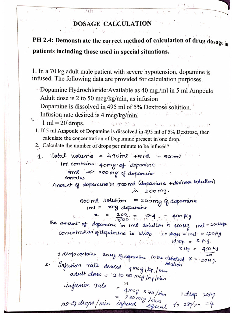 Dosage Calculation | PDF
