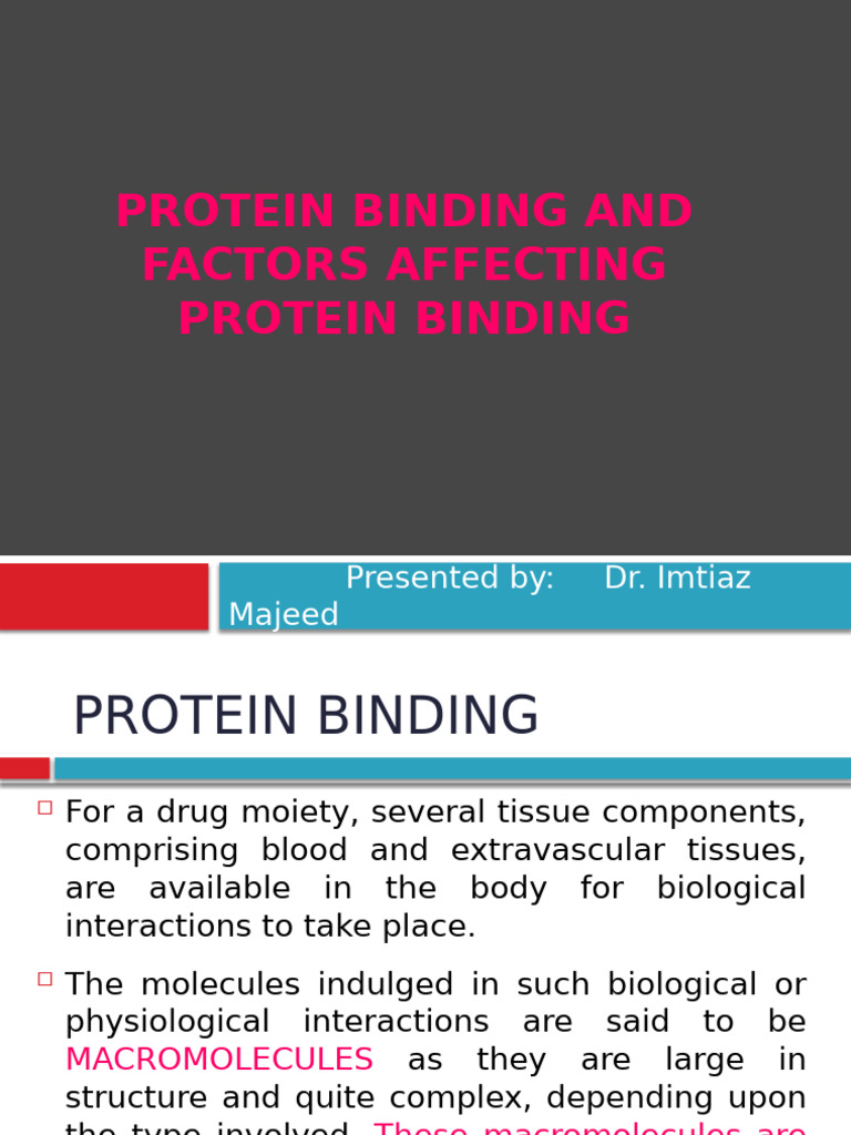 Factors Influencing Drug Protein Binding | PDF | Lipoprotein | Biochemistry