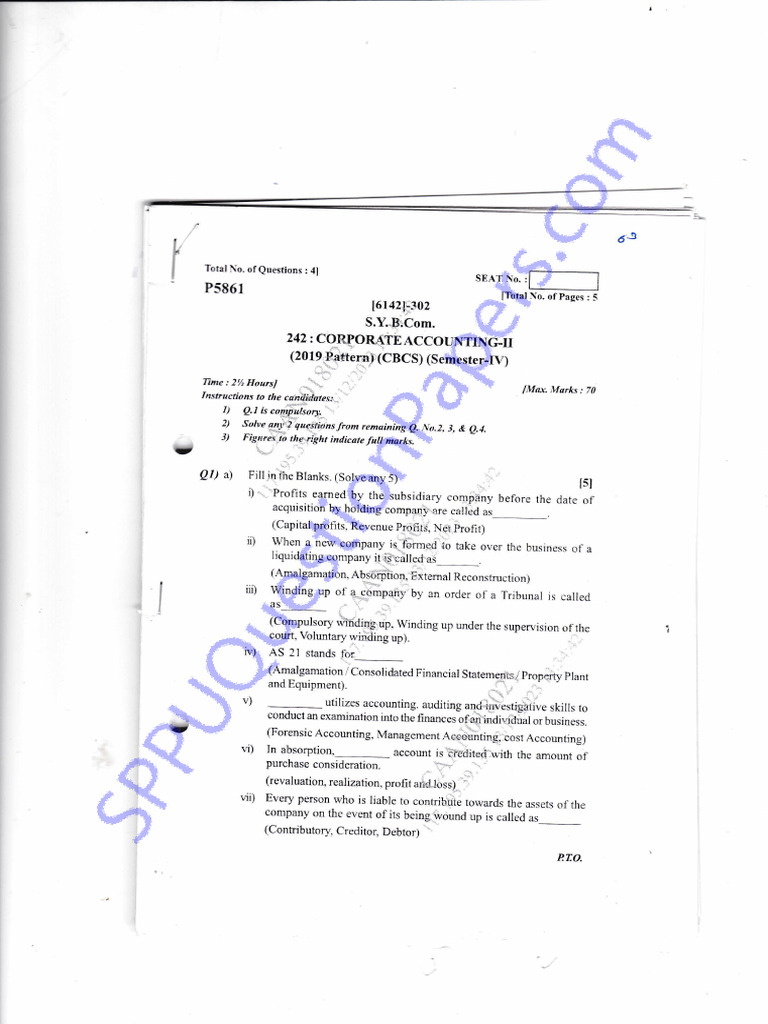 commerce_bcom_semester-4_2023_november_corporate-accounting-ii-2019-pattern | PDF | Equity ...