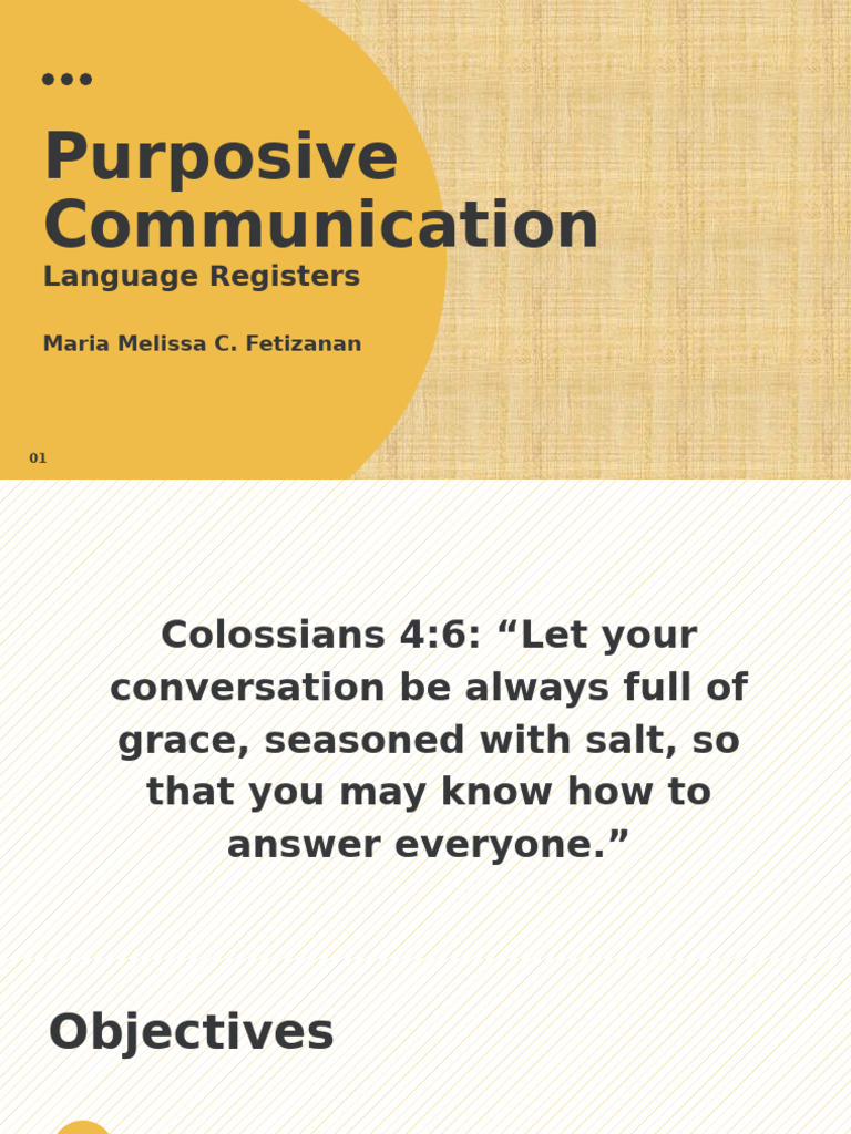 Lecture 3 - Language Registers | PDF | Human Communication | Communication
