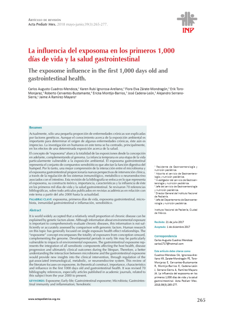 Influencia Exposoma | PDF | Sistema inmune | Adn