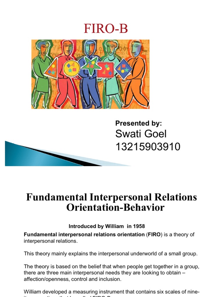 Firo B | PDF | Interpersonal Relationships | Metaphysics Of Mind