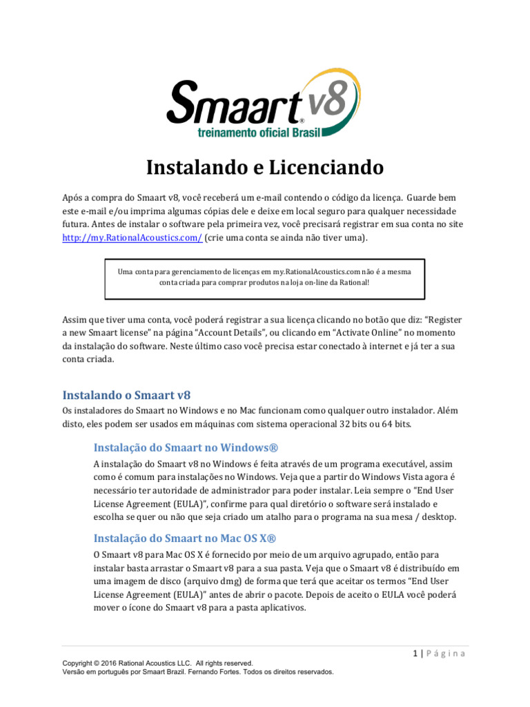 Como Instalar e Licenciar o Smaart v8 | PDF | Microsoft Windows | Internet