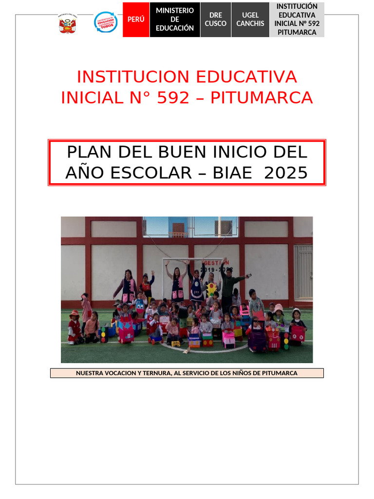 Plan de Biae N°592 2025. | PDF | Enseñando | Educación primaria