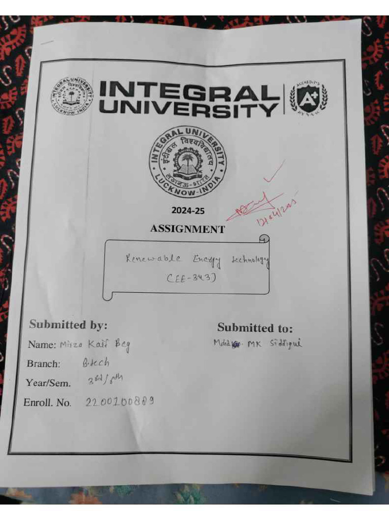 Renewable Energy Assignment 1 - 11zon | PDF