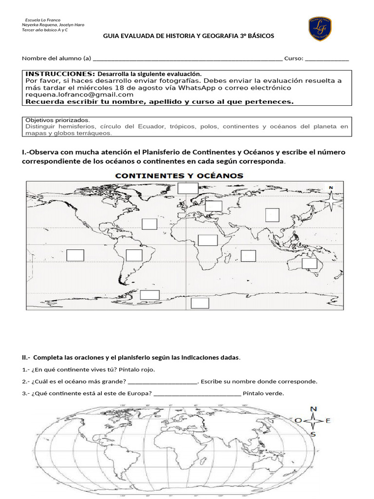 Guia Evaluada de Historia | PDF | océano Atlántico | Océanos