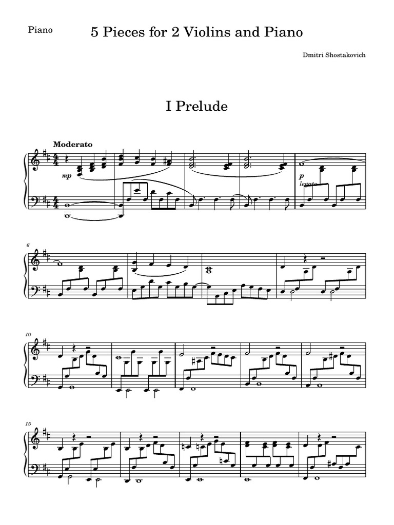 5 Pieces For 2 Violins and Piano | PDF | Poetics | Musical Compositions