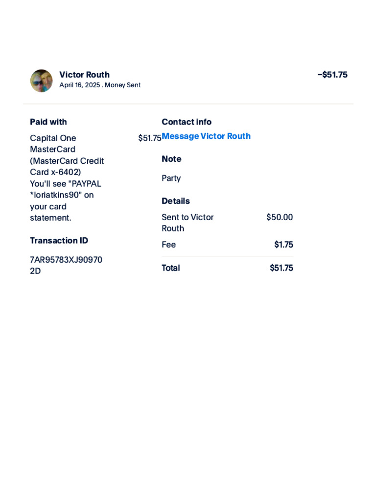 PayPal - Transaction Details | PDF