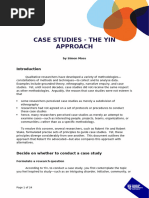 Introduction To Case Studies - The Yin Approach | PDF | Methodology ...