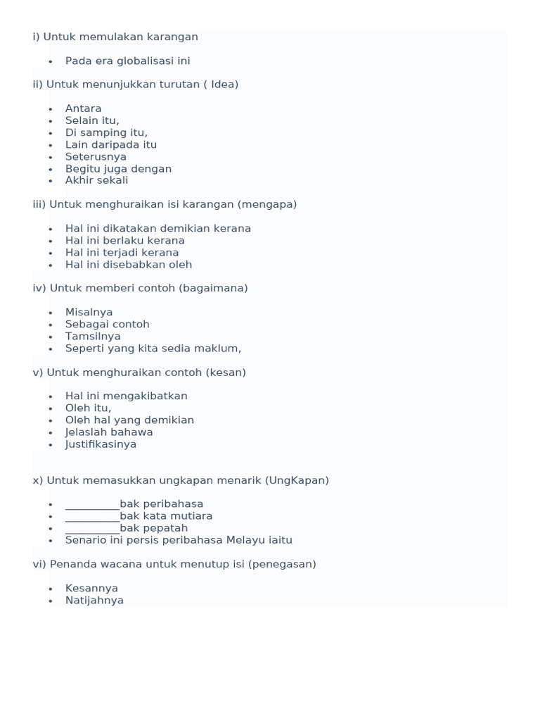 Penanda Wacana Untuk Karangan | PDF