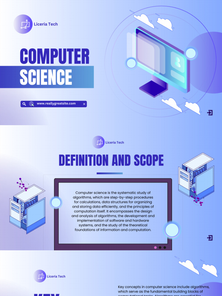 Blue Purple Modern Animated Computer Science Presentation | PDF
