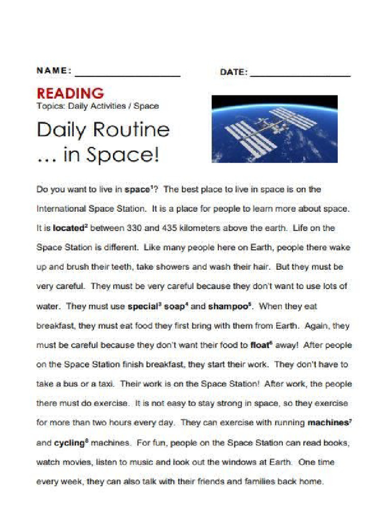 Daily Routine Space | PDF