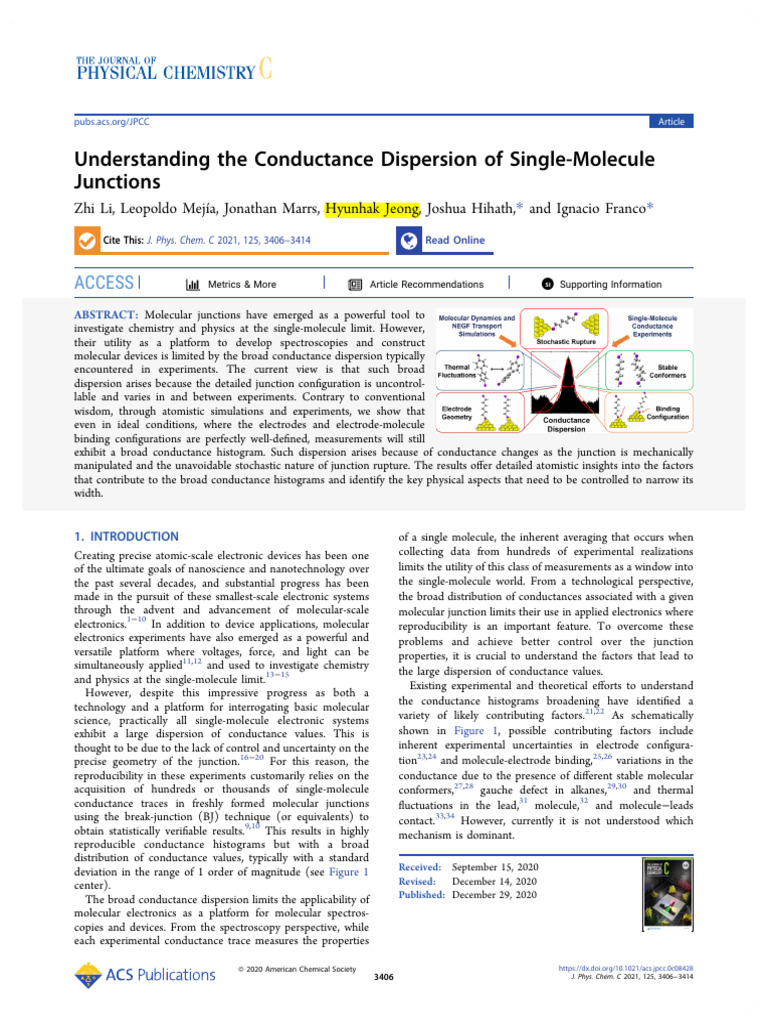 Understanding the Conductance Dispersion of Single-Molecule Junctions ...