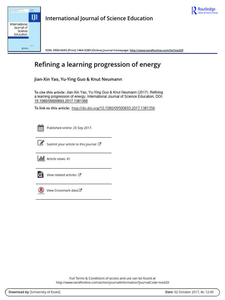 (EXEMPLE) Neumann Et Al. (2017) - Refining A Learning Progression of ...