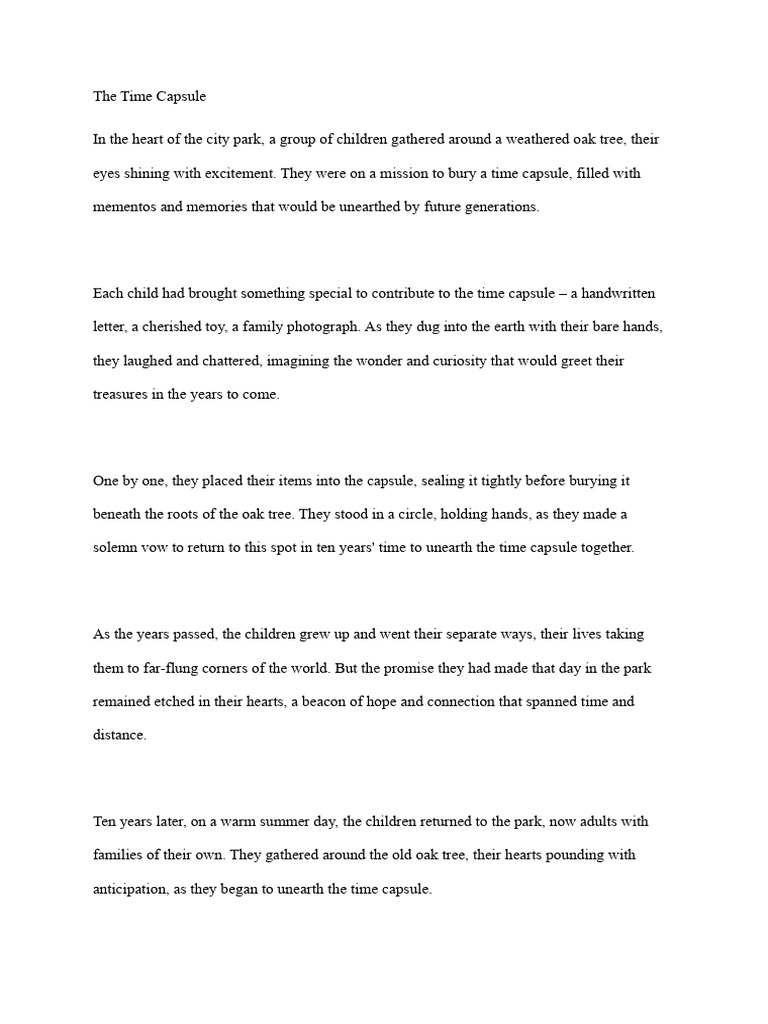 The Time Capsule | PDF