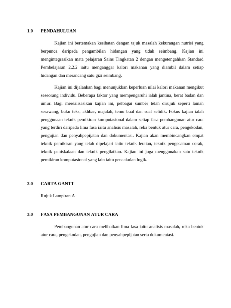 contoh LAPORAN PBD PROJEK BAB 1 | PDF
