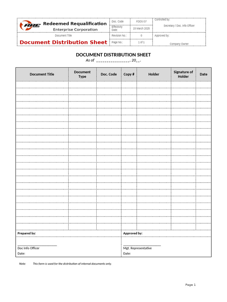 DOCUMENT DISTRIBUTION | PDF