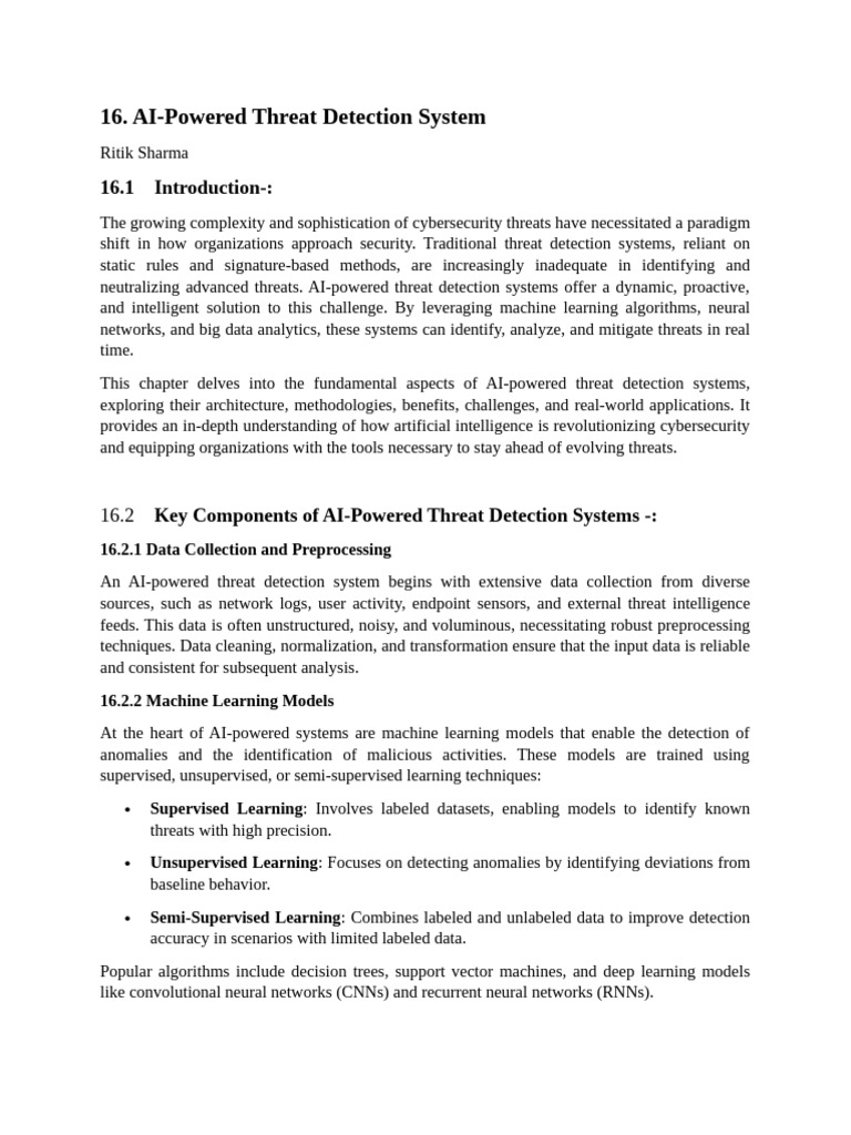 AI-Powered Cyber Threat Detection Guide | PDF | Artificial Intelligence ...