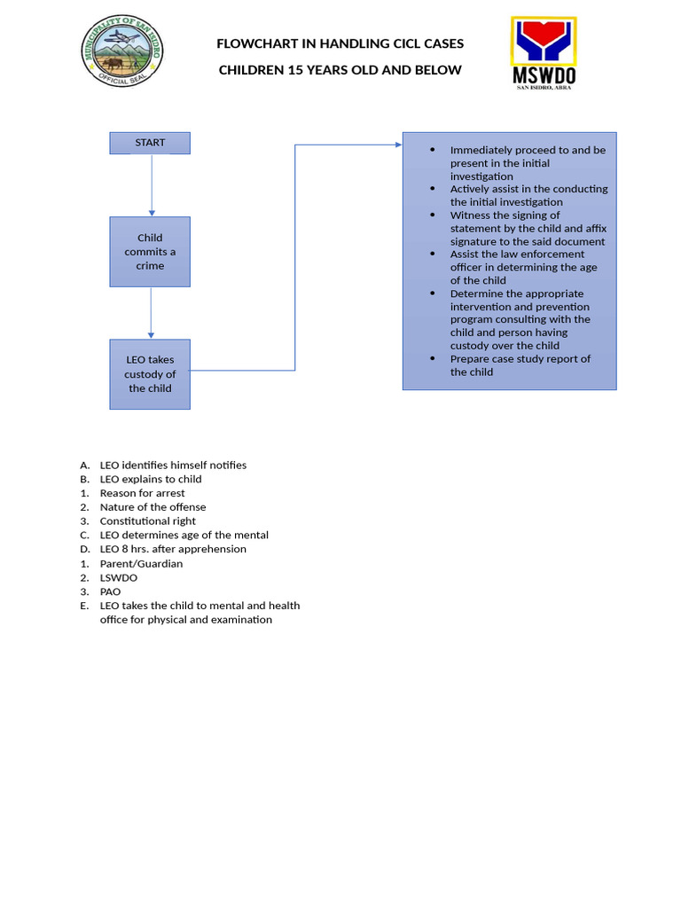 BCPC Flowchart for Handling CICL Cases | PDF