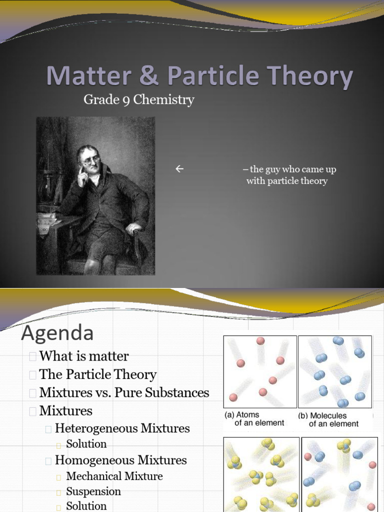 Types of Matter and Particle Theory | PDF | Chemical Substances | Mixture