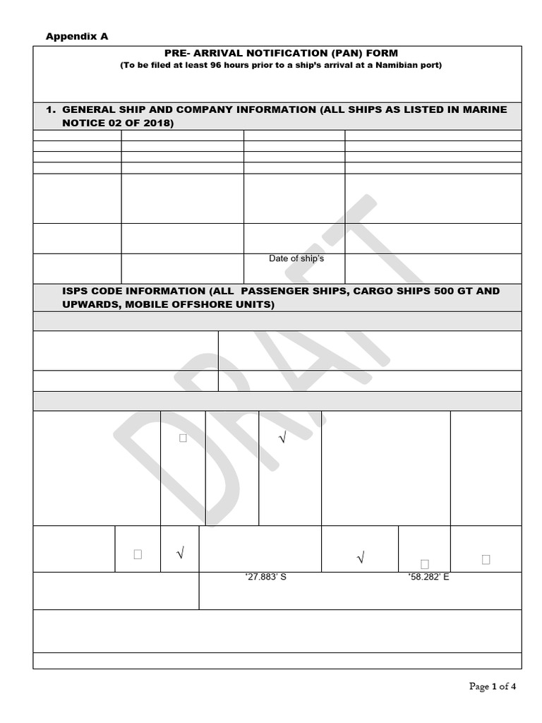 APPENDIX A PAN Application | PDF | Oil Tanker | Shipping