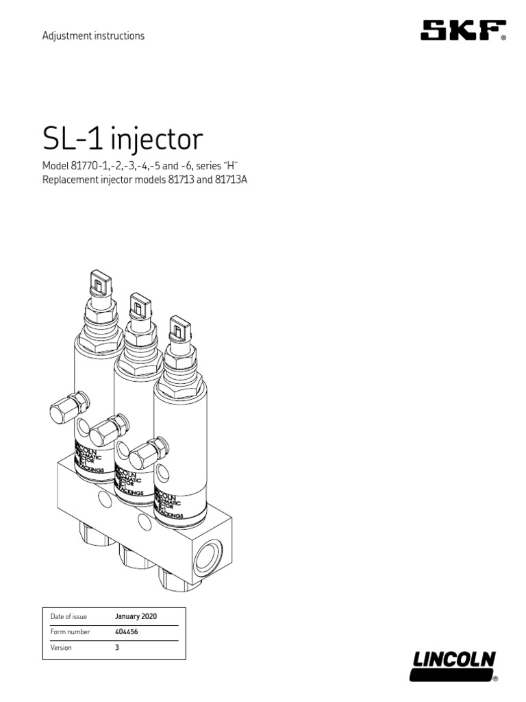 81770-1 - 2 - 3 - 4 - 5 and - 6 Series H Replacement Injector Models ...