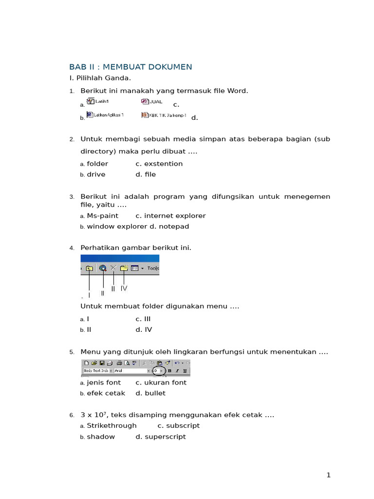 Soal Buat Dokumen | PDF