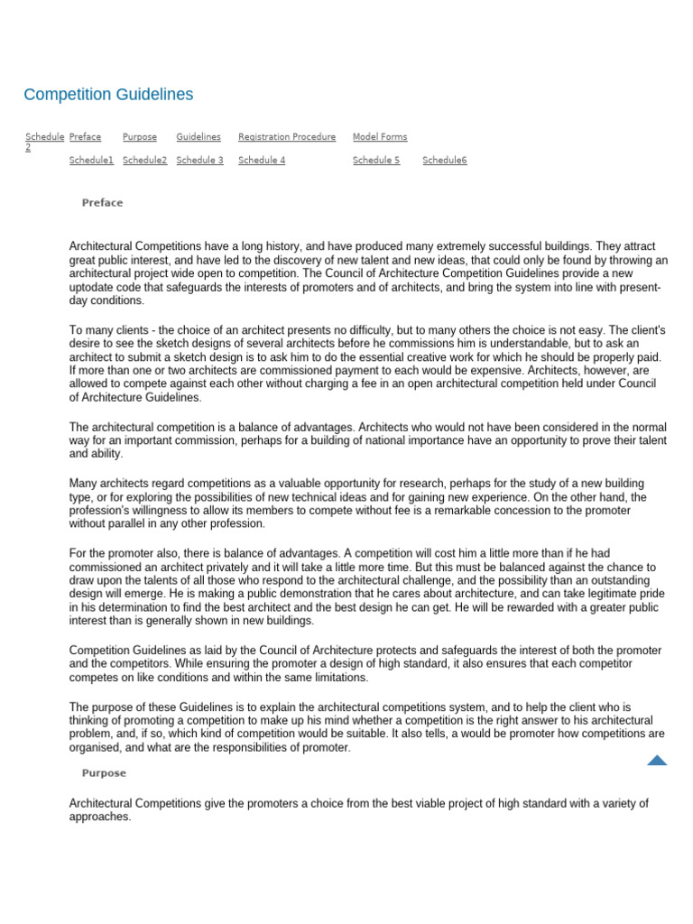 8 Competition Guidelines | PDF | Architect
