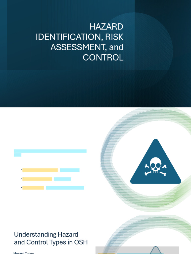 HAZARD IDENTIFICATION, RISK ASSESSMENT, and CONTROL | PDF | Hazards | Risk