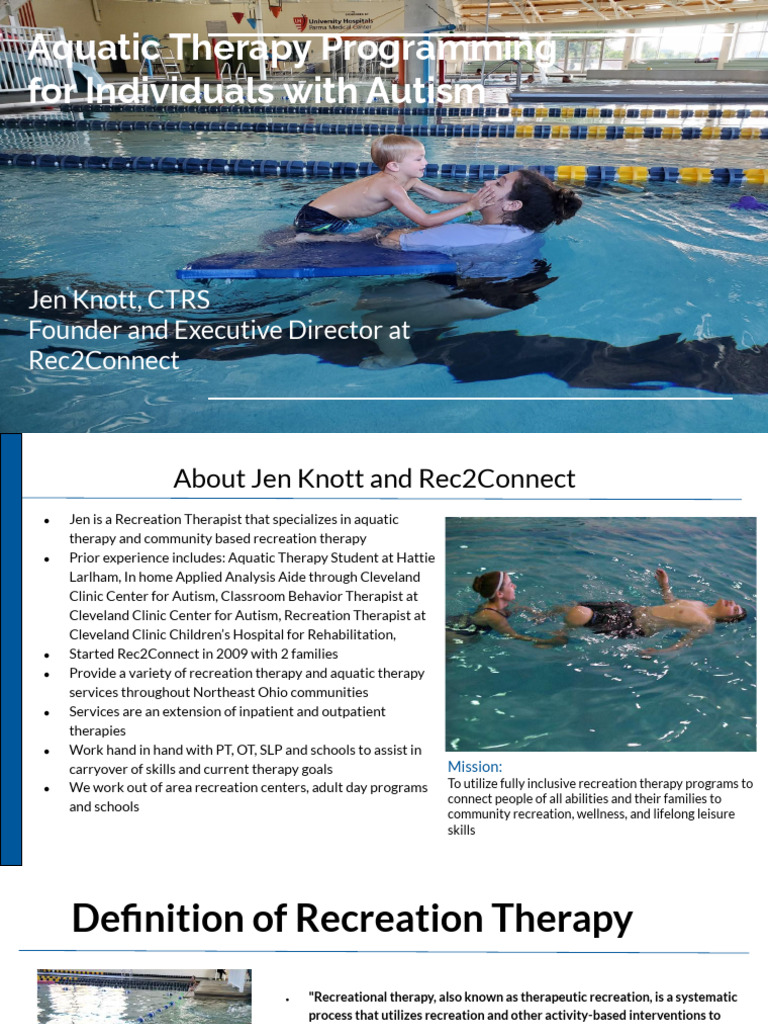 Aquatic Therapy for Autism Support | PDF | Behavioural Sciences ...