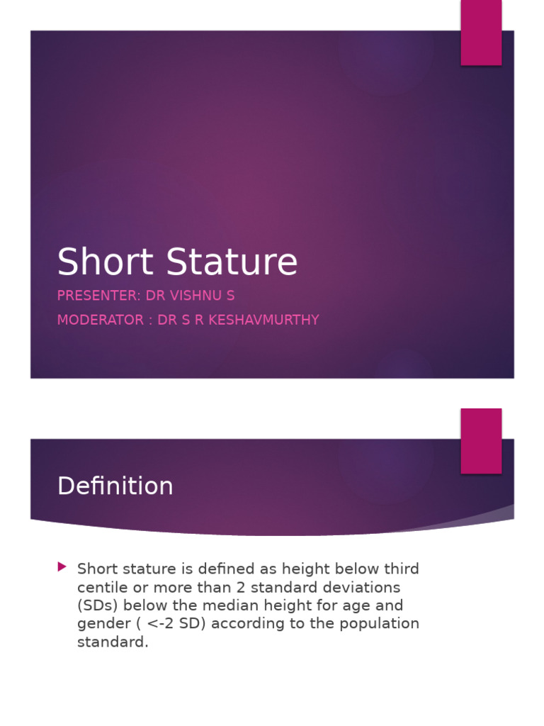 Short Stature Presentation-1 | PDF | Descriptive Statistics ...