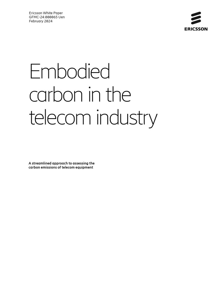 Embodied Carbon in Telecom Industry | PDF | Life Cycle Assessment ...