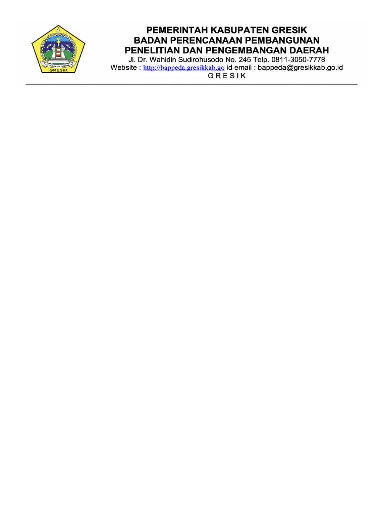 Surat Rekomendasi Bappeda | PDF