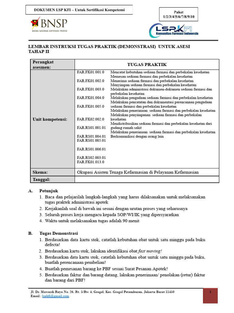 Lembar Kerja Asesi Tahap 2 | PDF