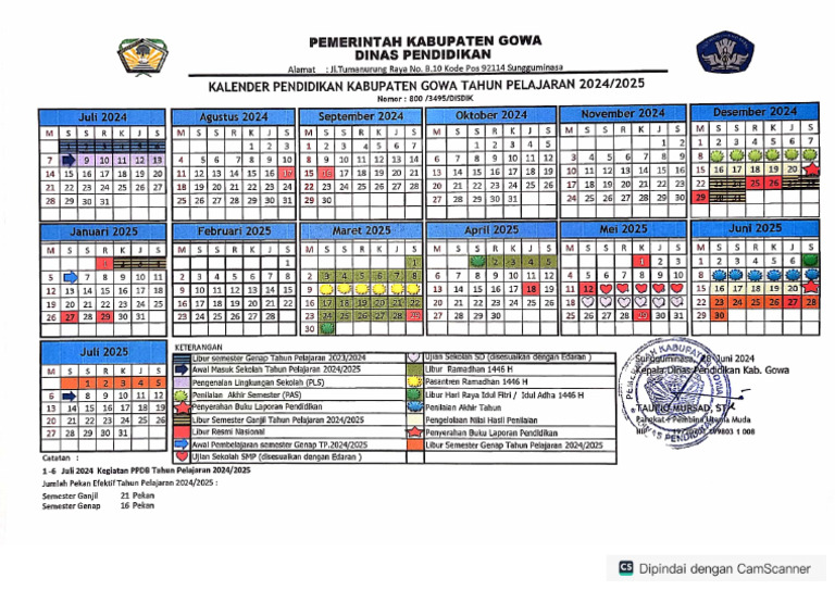 Kalender Pendidikan Tahun 20242025 | PDF