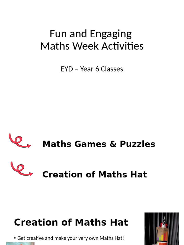 Maths Week Opening Primary | PDF
