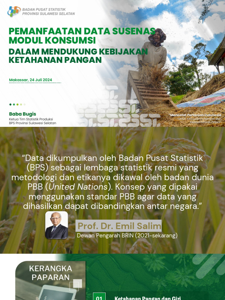 Pemanfaatan Data Susenas Modul Konsumsi | PDF