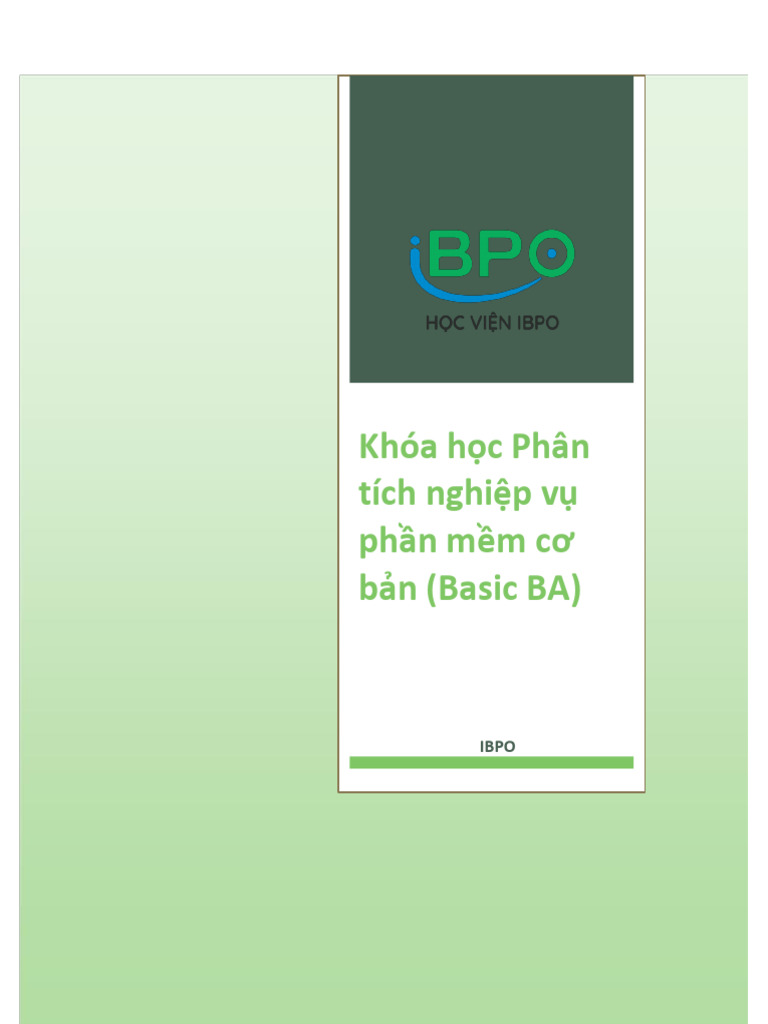 IBPO - Gioi thieu khoa Basic BA 12 buổi - Chủ nhật - T3 - 2025 | PDF