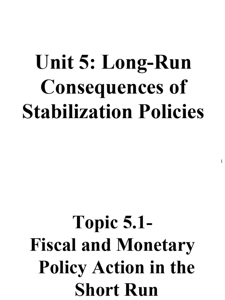 Long-Run Effects of Economic Policies | PDF